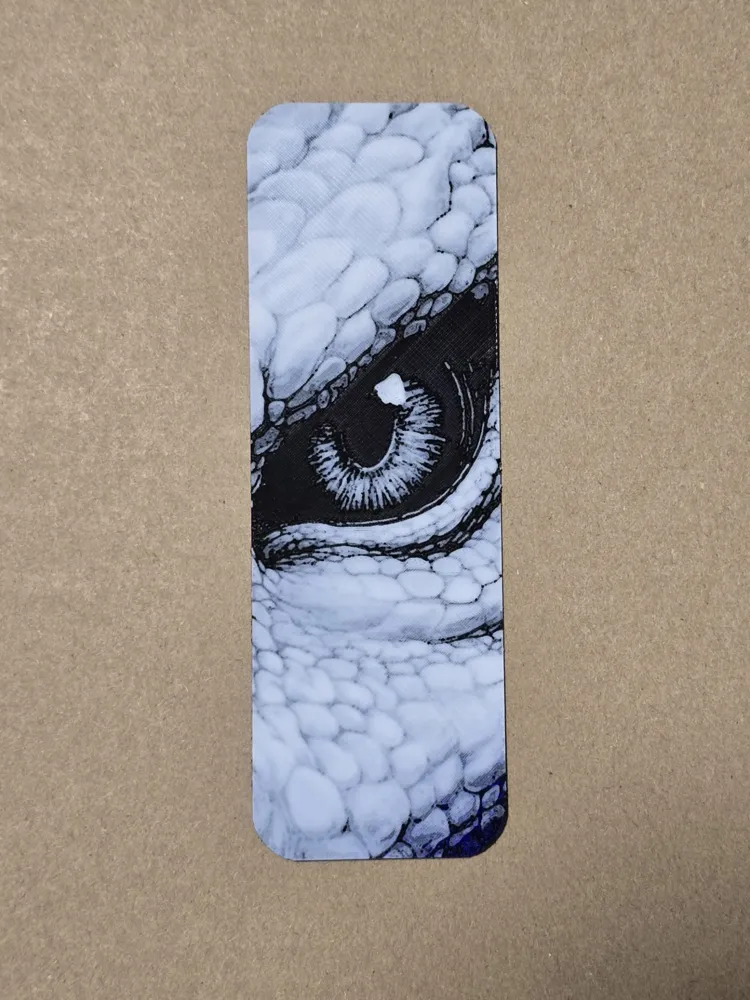 Eye Of Dragon Ultra Flat Bookmark - Free 3D Print Model - MakerWorld