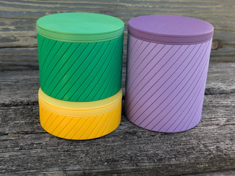 Striped Twist-Lock Canisters by JamesThePrinter MakerWorld: Download ...