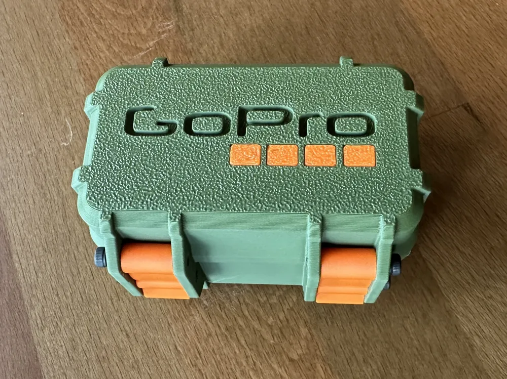 GoPro case with logo lid and inset - Free 3D Print Model - MakerWorld