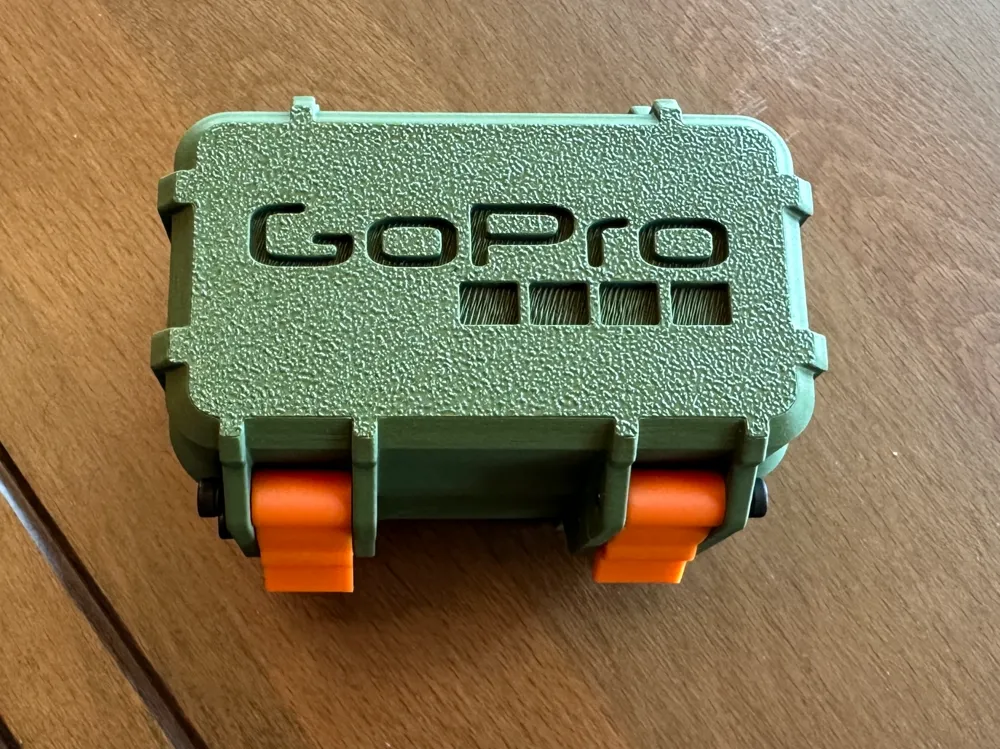 GoPro case with logo lid and inset - Free 3D Print Model - MakerWorld