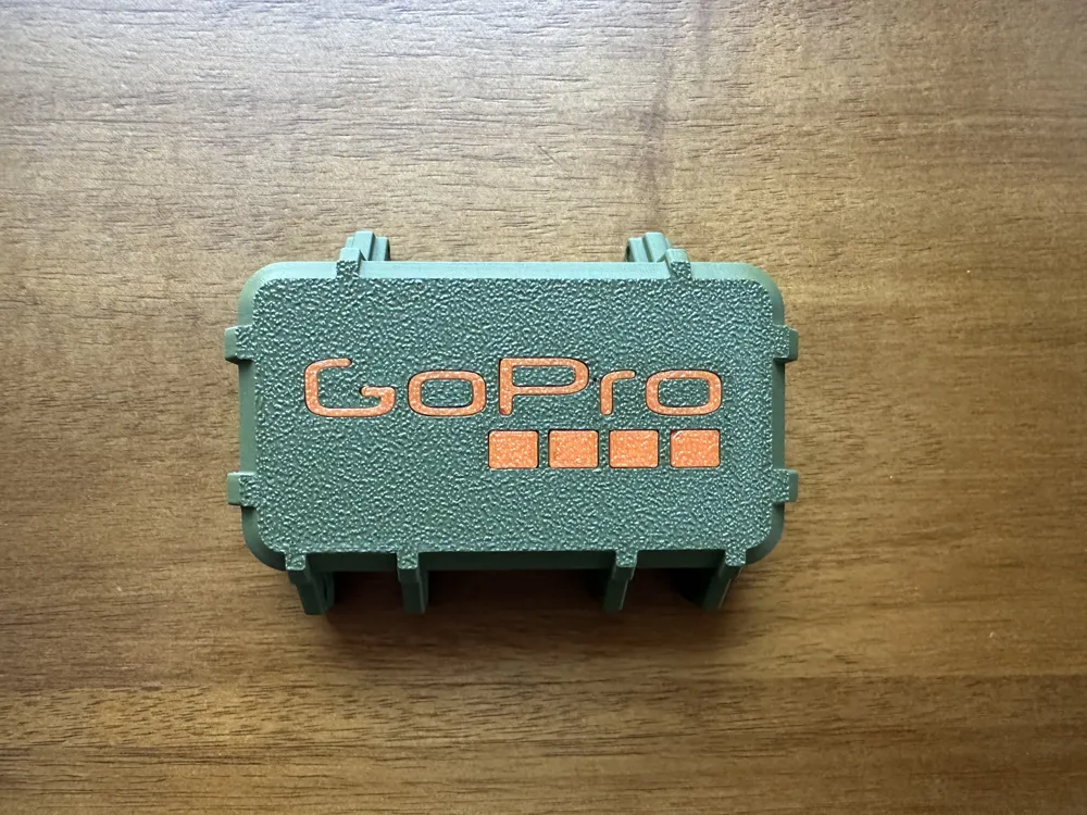GoPro case with logo lid and inset - Free 3D Print Model - MakerWorld