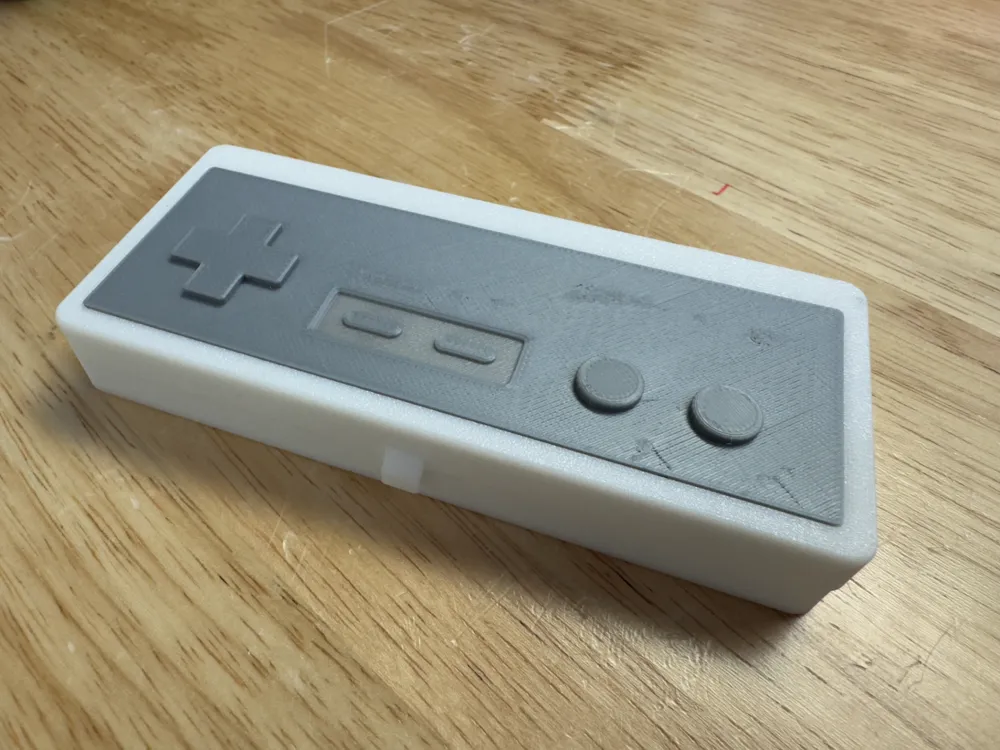 NES Controller Shaped Print in Place Box by 3DPrintifer - MakerWorld