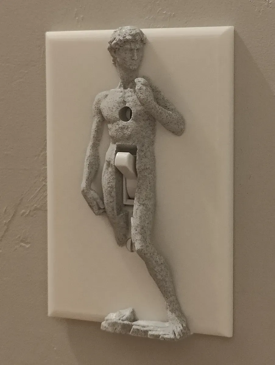 Michelangelo's David Light Switch Cover Remixed by Hobo4ssassin MakerWorld: Download Free 3D Models