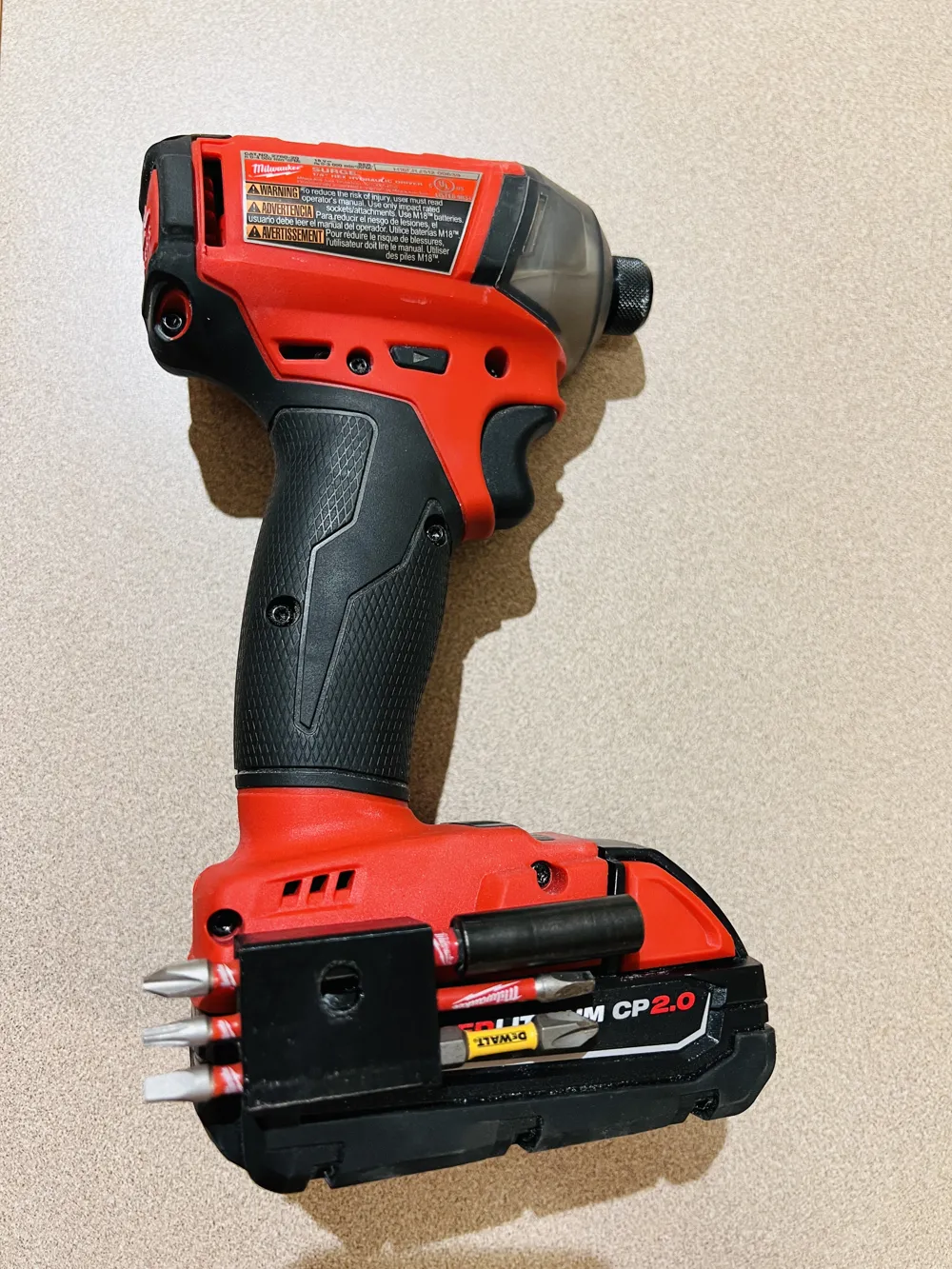 Milwaukee M18 Impact Driver Bits Holder - Free 3D Print Model - MakerWorld