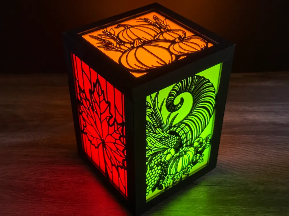 Modular Lantern - Fall / Thanksgiving Inserts - Free 3D Print Model - MakerWorld