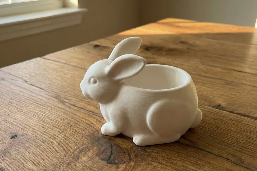 Cute Easter Bunny Bowl & Candy Dish - Free 3D Print Model - MakerWorld