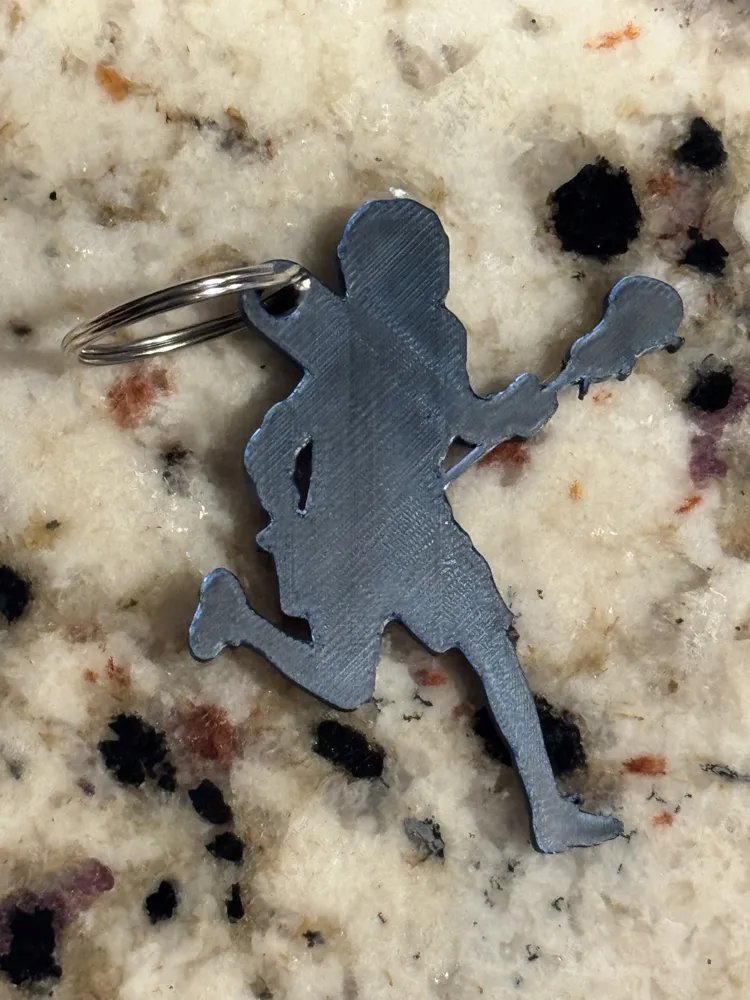 Lacrosse Silhouette Keychain - Free 3D Print Model - MakerWorld