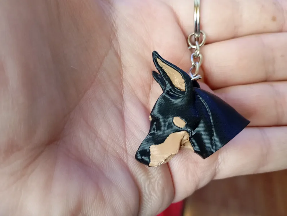 dog Doberman head keychain by orama3dvibes MakerWorld: Download Free 3D ...