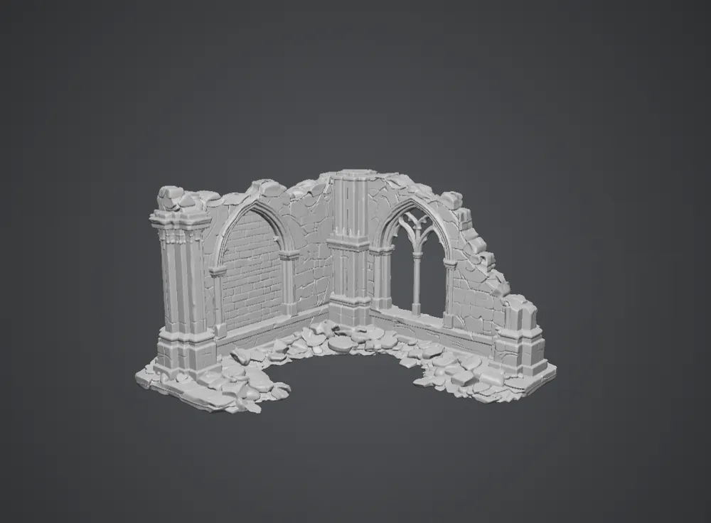 Wargaming Terrain Small - Gothic Ruins (W40K) - Free 3D Print Model ...