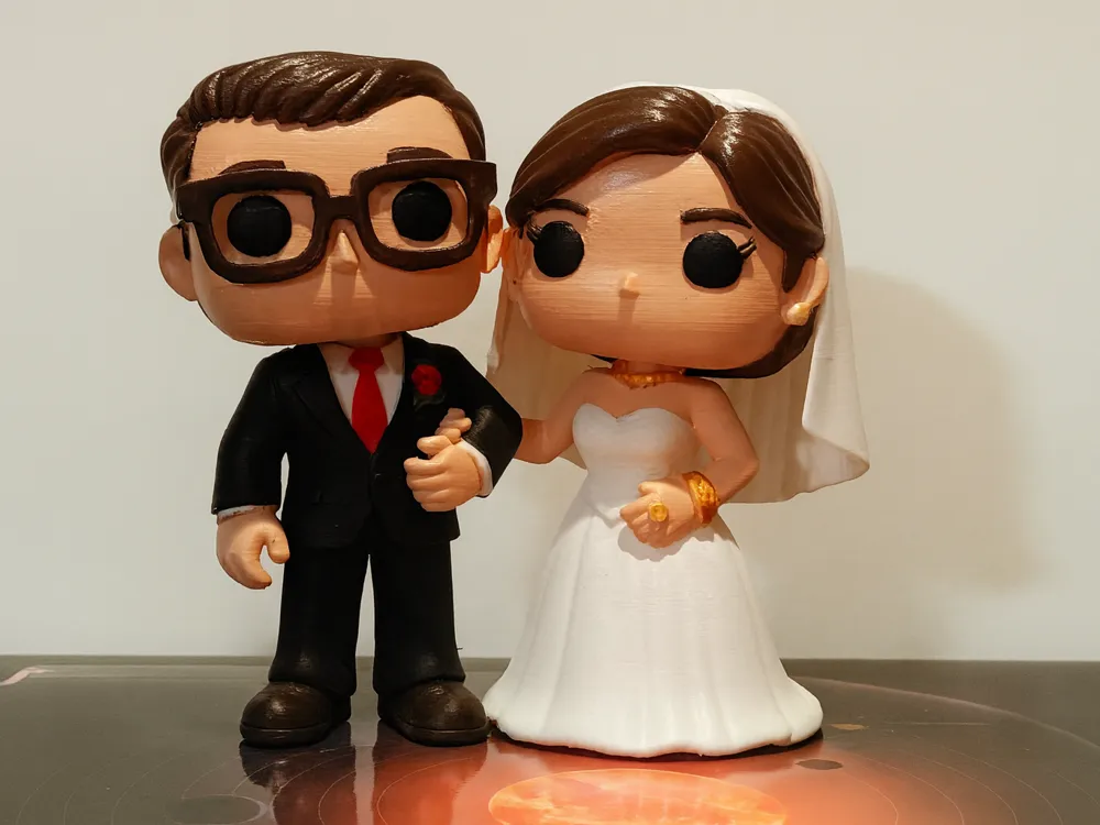 Funko Wedding Couple Figure - Free 3D Print Model - MakerWorld