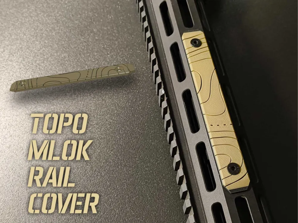 Mlok compatible hanguard rail cover - topo pattern by samulski ...