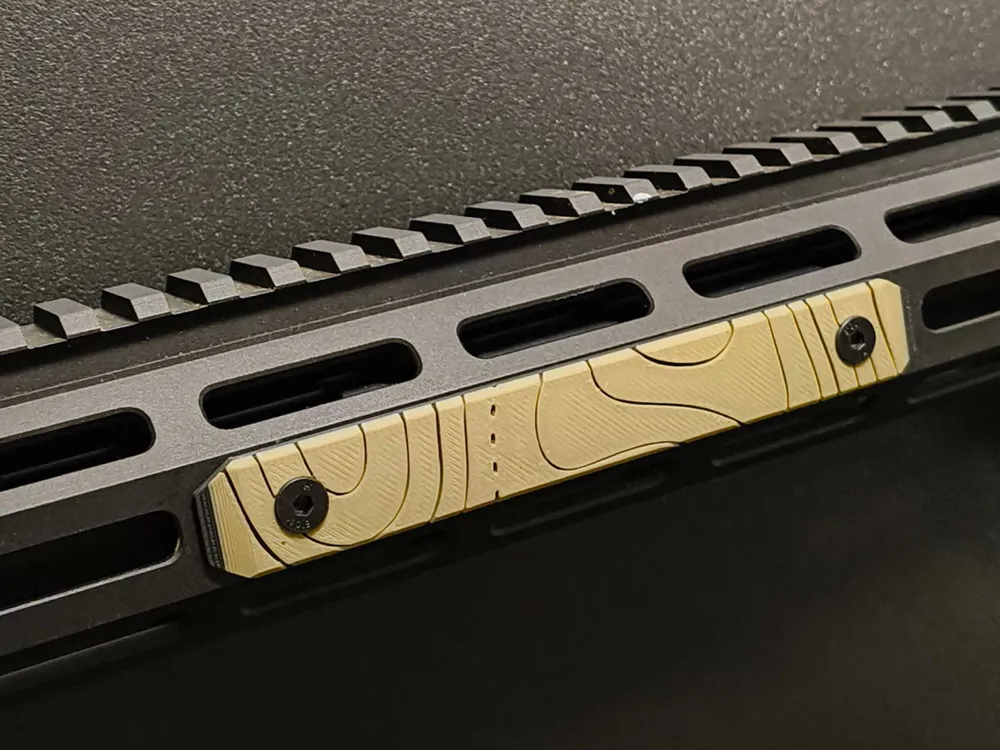Mlok compatible hanguard rail cover - topo pattern - Free 3D Print ...