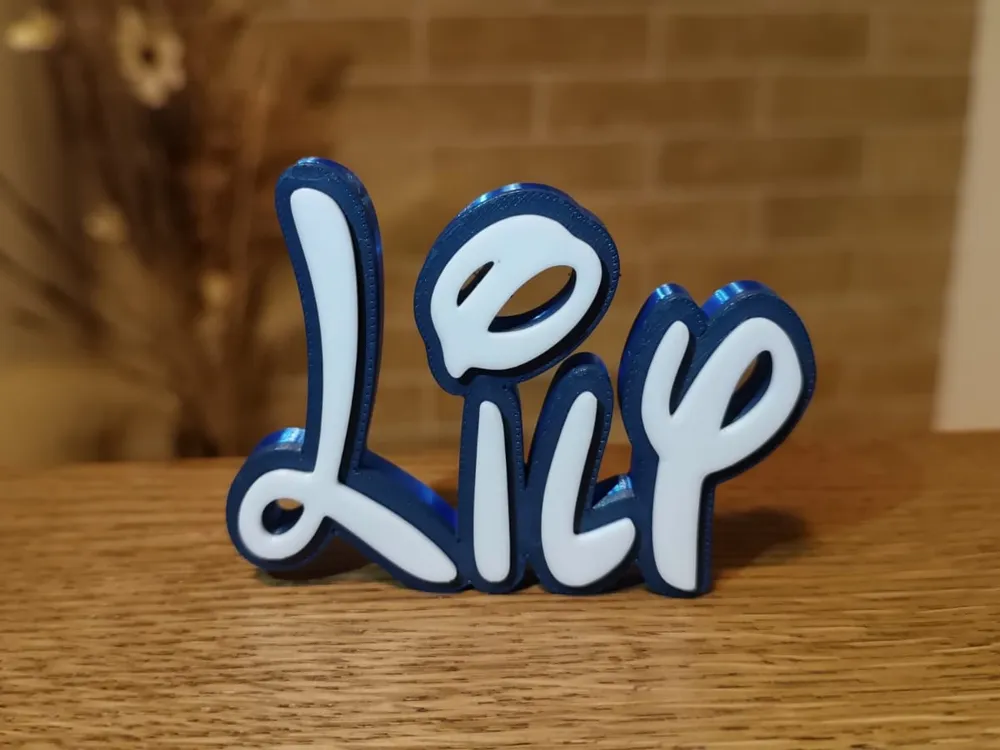 Disney Name Sign Lily Kid Room Wall Decor Tag - Free 3D Print Model ...