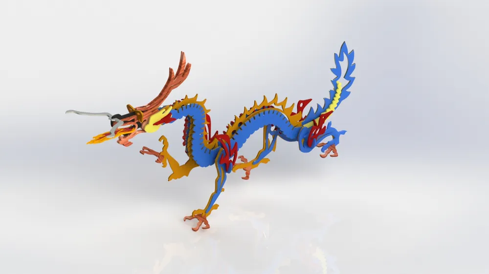 Dragon 3D Puzzle by 3DXAV - MakerWorld