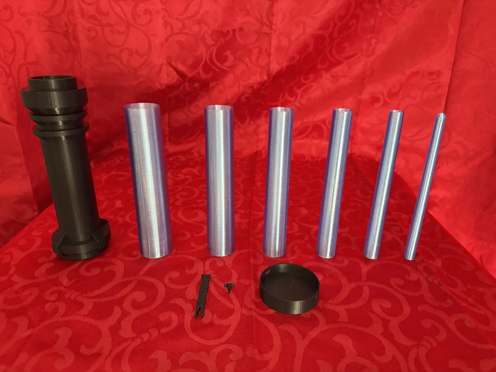 Robust Telescopic Lightsaber (Screwless & Strong) - Free 3D Print Model ...