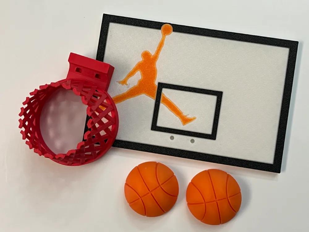 AIR Jordan Fridge Magnet Hoops with Ball Storage by MaSSa3 - MakerWorld