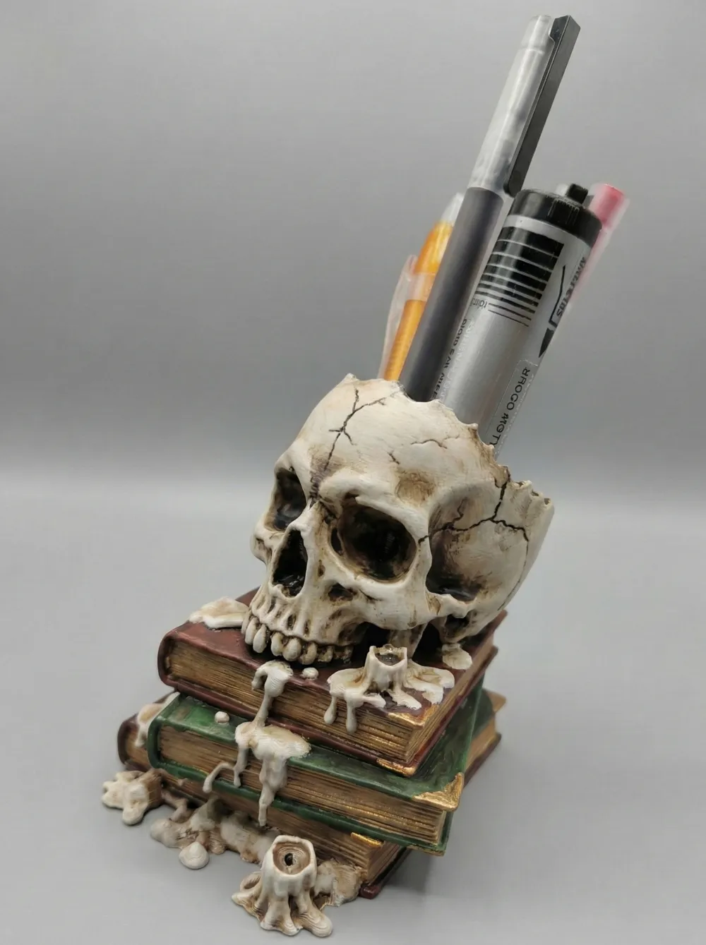 The Arcane Scholar's Skull Pen Holder & Desk Decor - Free 3D Print ...