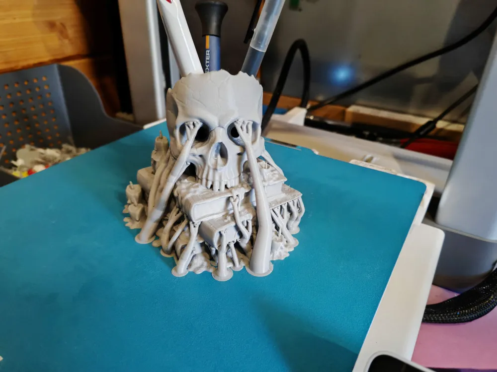 The Arcane Scholar's Skull Pen Holder & Desk Decor - Free 3D Print ...