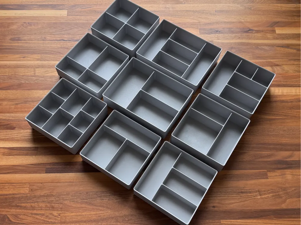Gridfinity Multi-Compartment Bin Collection - Free 3D Print Model ...