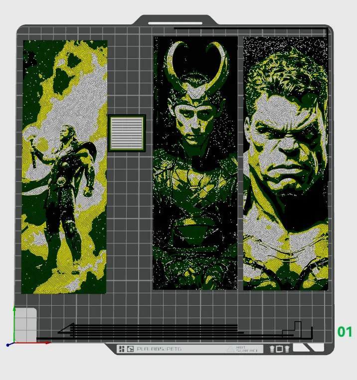 Set of 3 Bookmarks of Fan Art of the Marvel Universe - Thor, Loki and ...