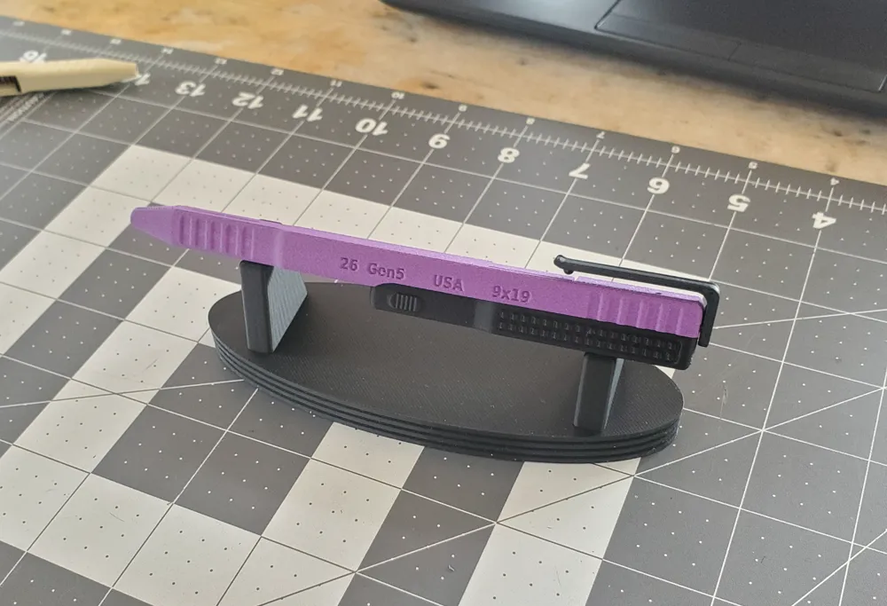 DISPLAY STAND FOR SLIDE ACTION PEN - Free 3D Print Model - MakerWorld
