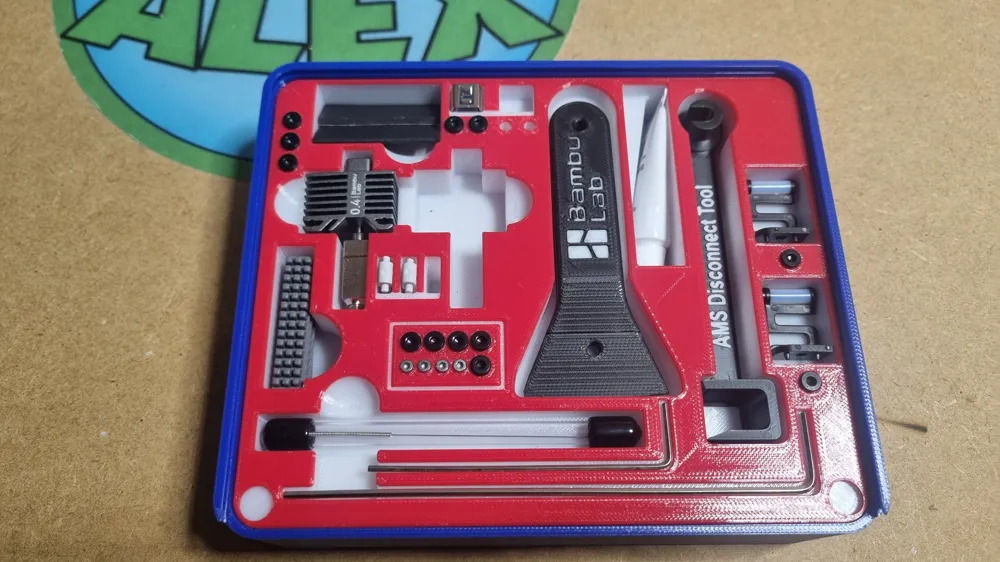 ToolBox P1S/X1C + Spare Parts AMS - Free 3D Print Model - MakerWorld