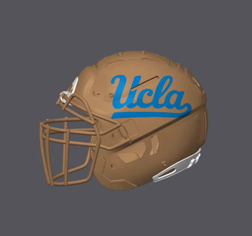 UCLA Bruins Football Helmet - F7 Style - Free 3D Print Model - MakerWorld