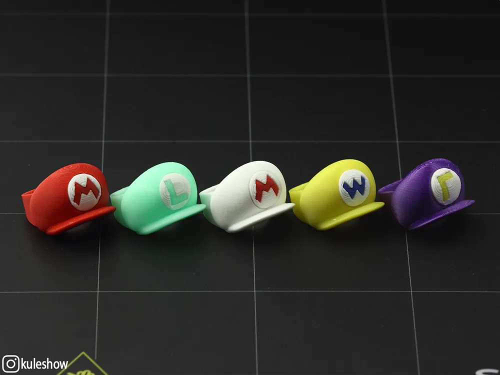 Mario Hat Rings - Free 3D Print Model - MakerWorld
