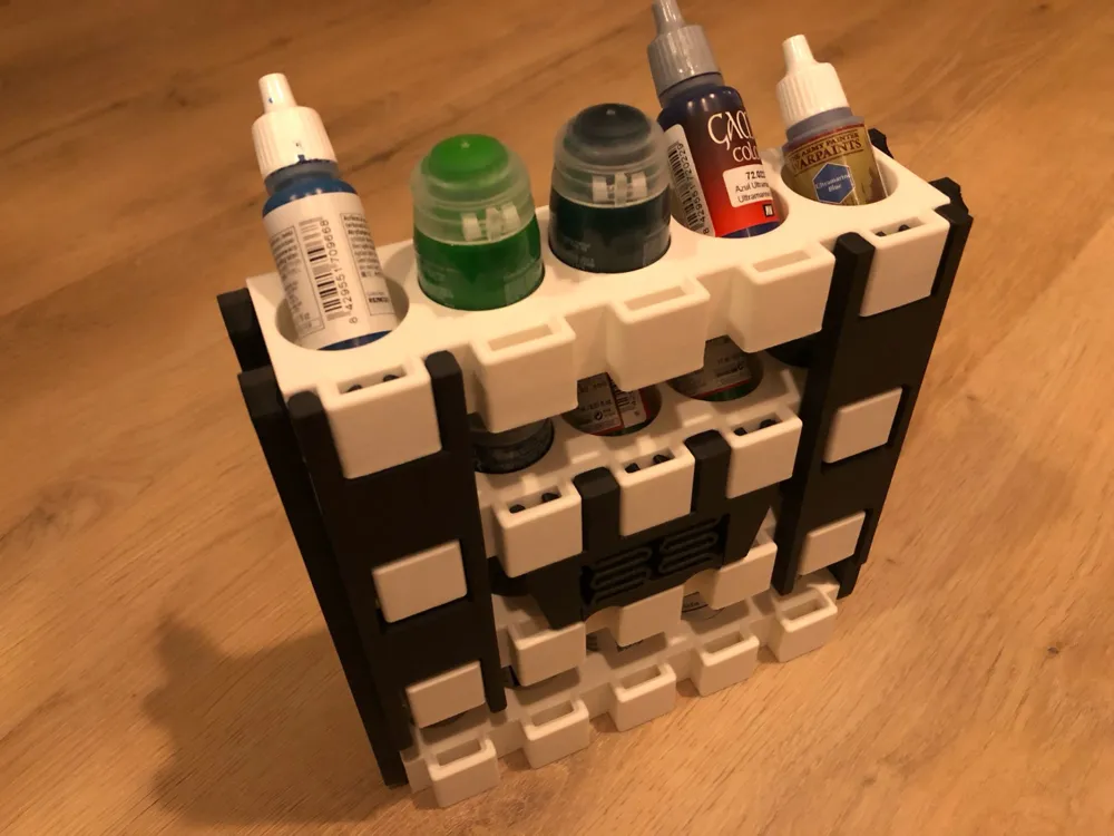 Paint Rack Stack Folding Holder (5x4) by Loch MakerWorld: Download Free ...