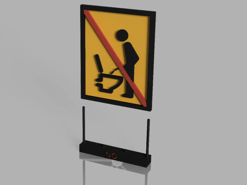 Do not pee while standing sign by Lars - MakerWorld