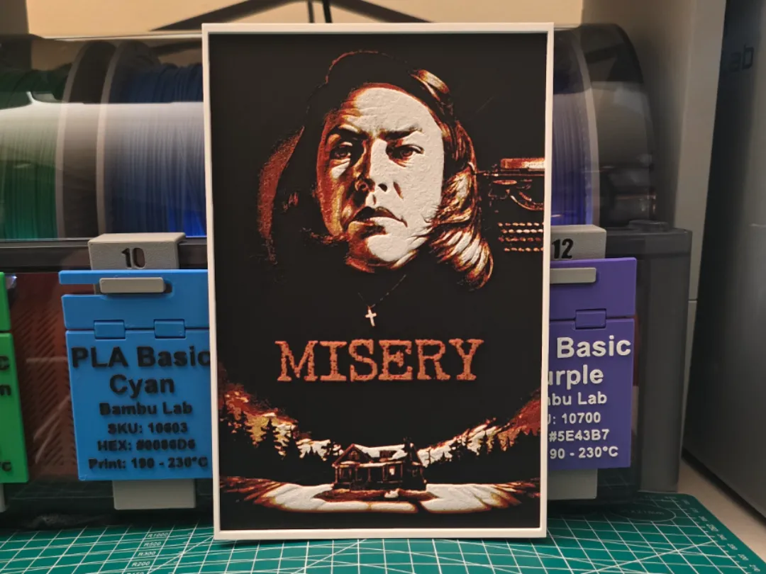 Misery Movie Poster - Hueforge Art - Free 3D Print Model - MakerWorld