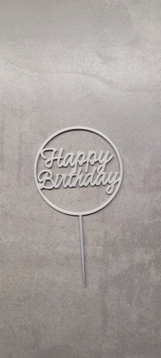 Happy Birthday circle topper by martasso MakerWorld: Download Free 3D ...
