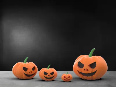 Scary Halloween Pumpkin - Set of 4 sizes by Tycho DesignMakerWorld ...