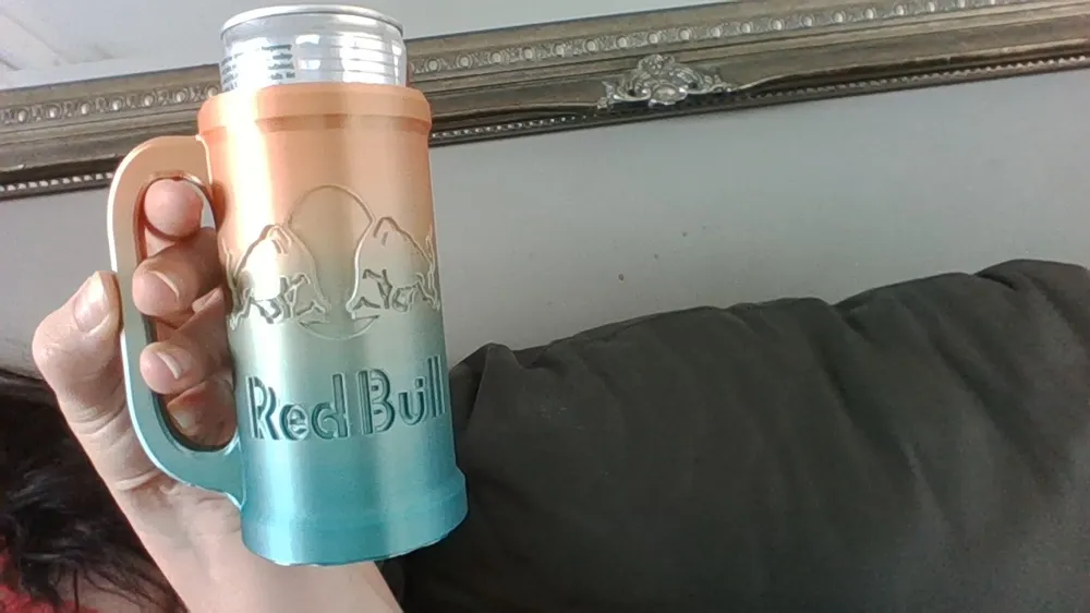 Red Bull Style Can Holder Mug - Free 3D Print Model - MakerWorld