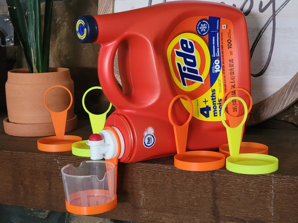 Laundry Detergent Cap Holder Drip Tray - 2 Sizes by Click Print ...