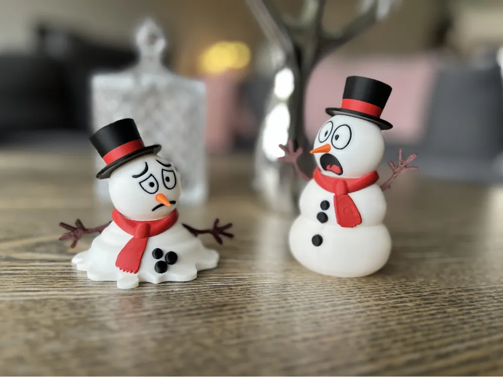 Melting Snowmen Duo by DFV Tech MakerWorld: Download Free 3D Models