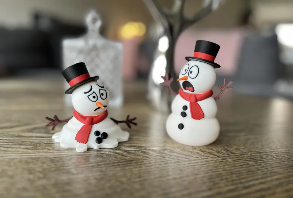 Melting Snowmen Duo by DFV Tech MakerWorld: Download Free 3D Models