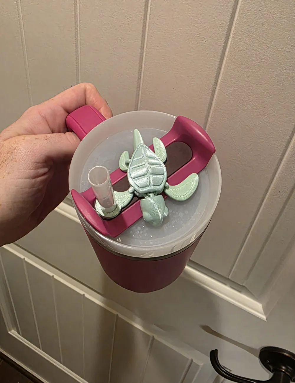 Straw Buddy Topper - Articulated Sea Turtle - Free 3D Print Model ...