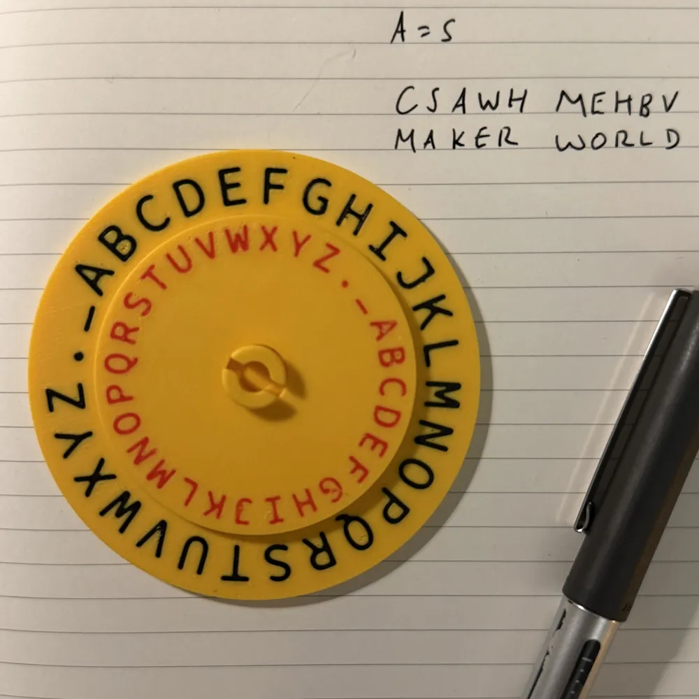 Cipher Wheel by BrainJar MakerWorld: Download Free 3D Models