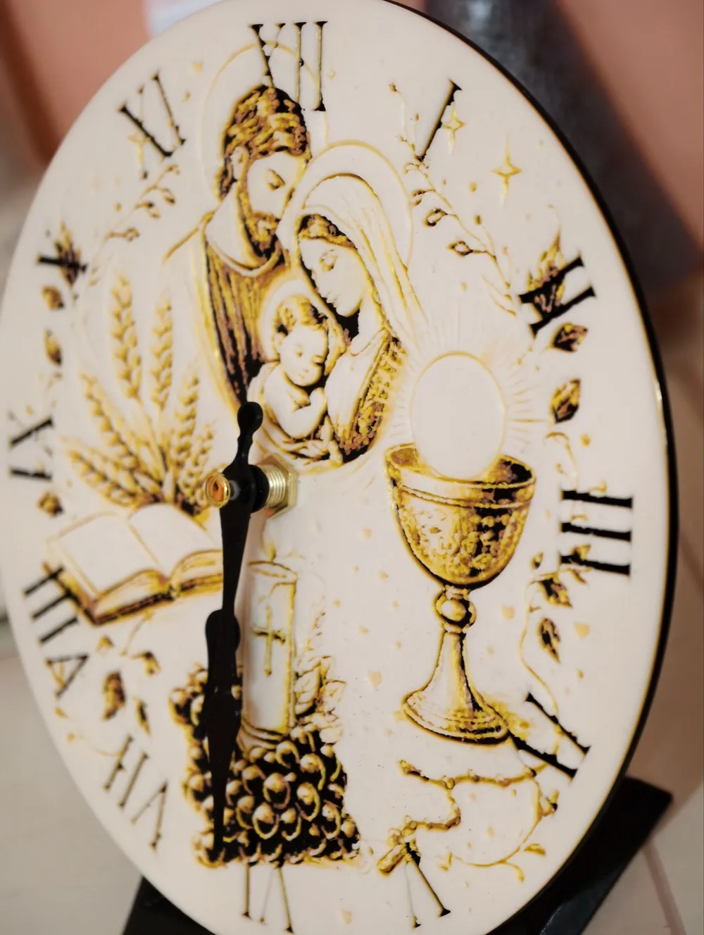 Religious Holy Family Communion Clock 170mm - Free 3D Print Model ...