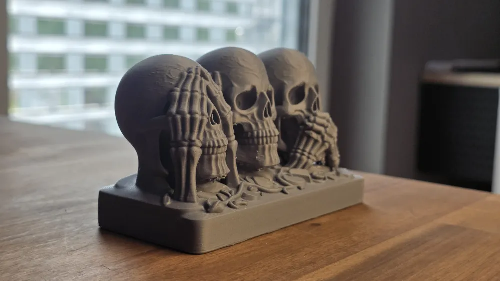 Skull Trio Statue: See Hear Speak No Evil by Cosa_93 MakerWorld ...