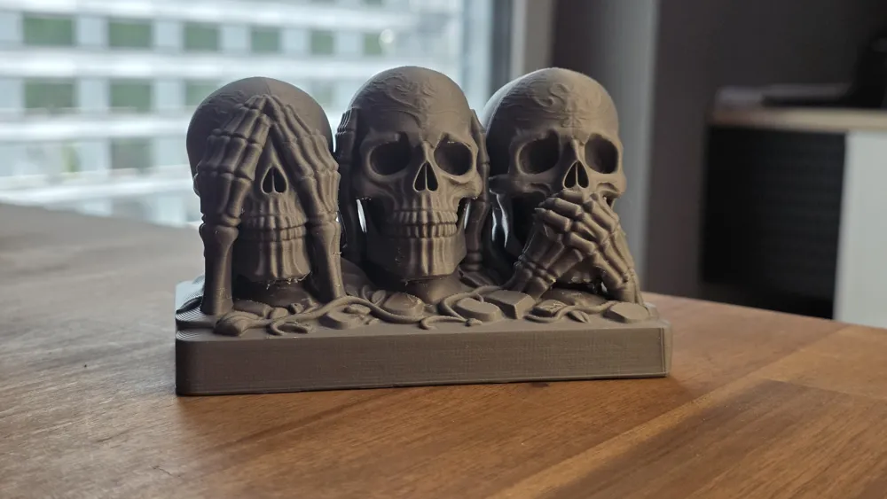 Skull Trio Statue: See Hear Speak No Evil by Cosa_93 MakerWorld ...