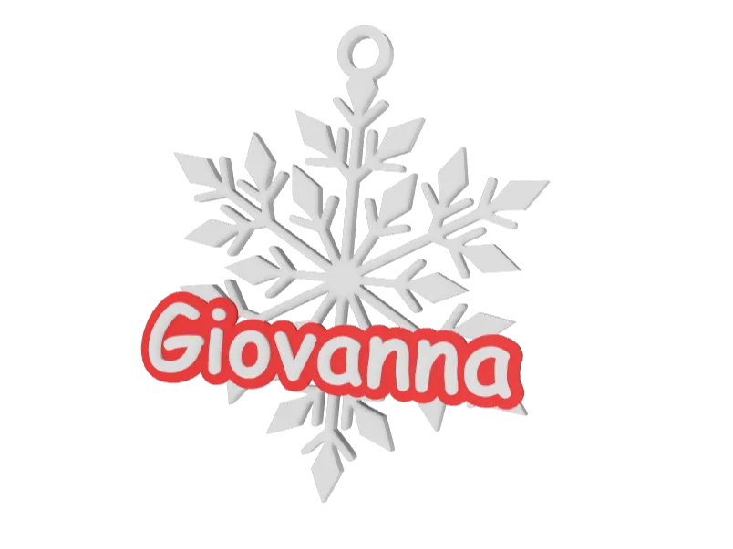 Customizable Christmas snowflake with name by MarcoCaut - MakerWorld