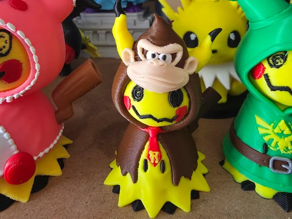 Mimikyu poncho Donkey Kong - Modelo de impresión 3D gratuito - MakerWorld