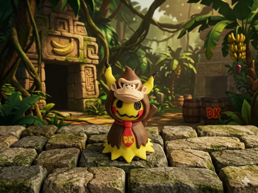 Mimikyu poncho Donkey Kong - Modelo de impresión 3D gratuito - MakerWorld