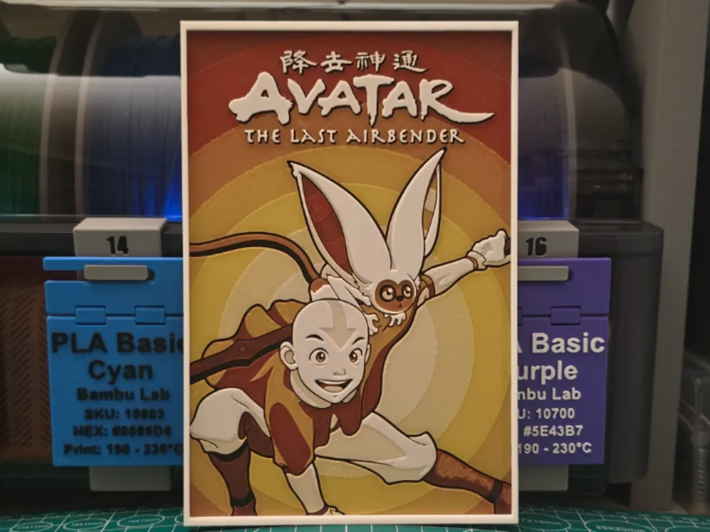 Avatar: The Last Airbender Poster - Hueforge Art by Lumpy3DMakerWorld ...