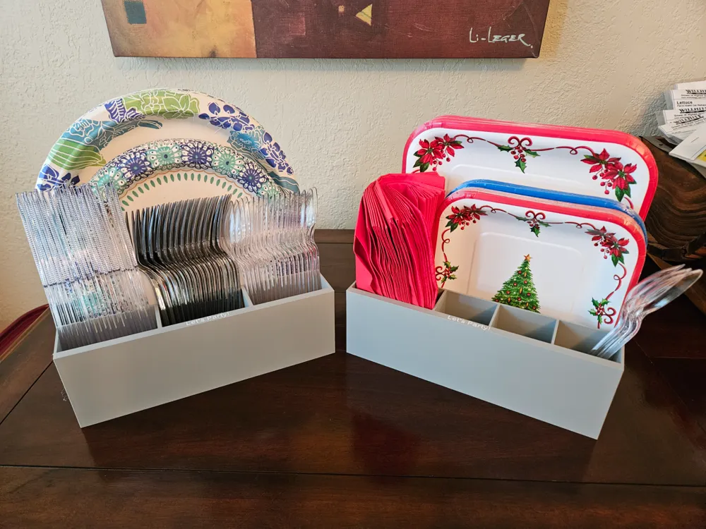 Party Caddy Organizer - Large and Small Plates - Free 3D Print Model ...