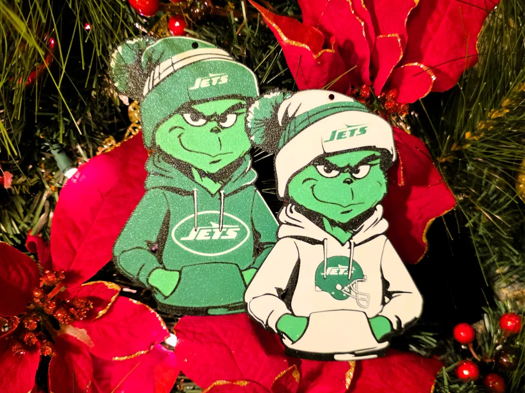 Grinch NY Jets Christmas Ornament by Ray MakerWorld: Download Free 3D ...