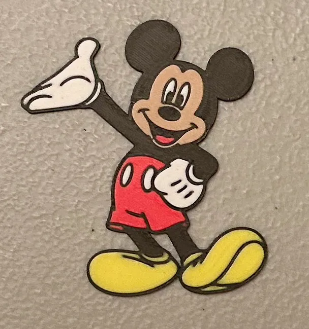 Multicolor Mickey Mouse Magnet by wotfan - MakerWorld