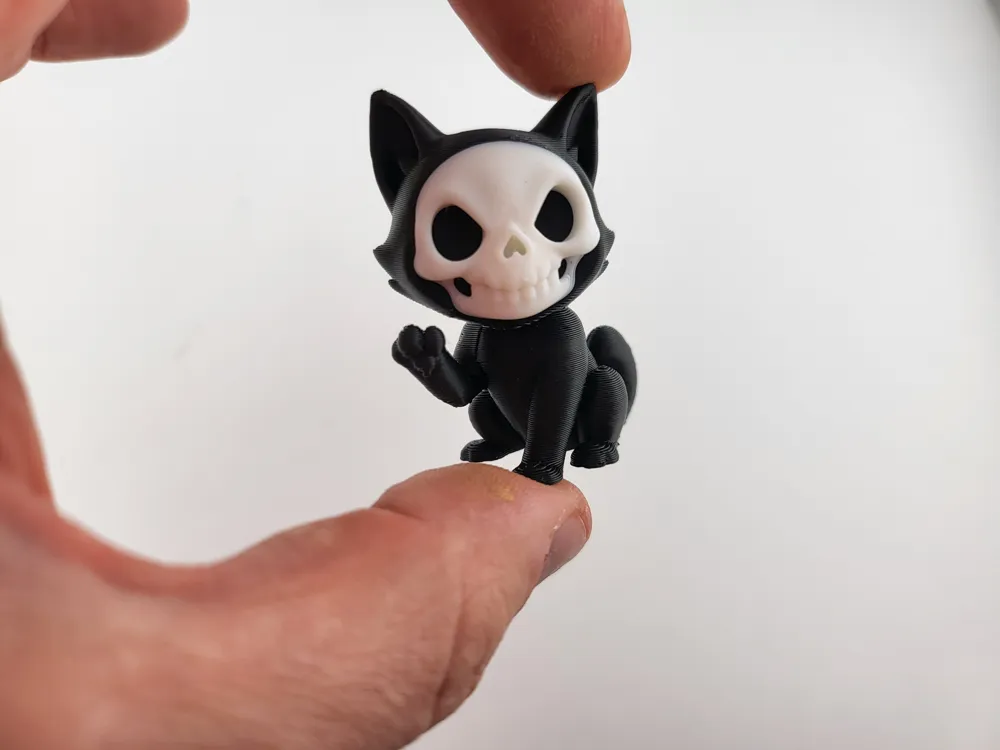 Skeleton Cat Figurine Grim Reaper Style Kitty - Free 3D Print Model ...